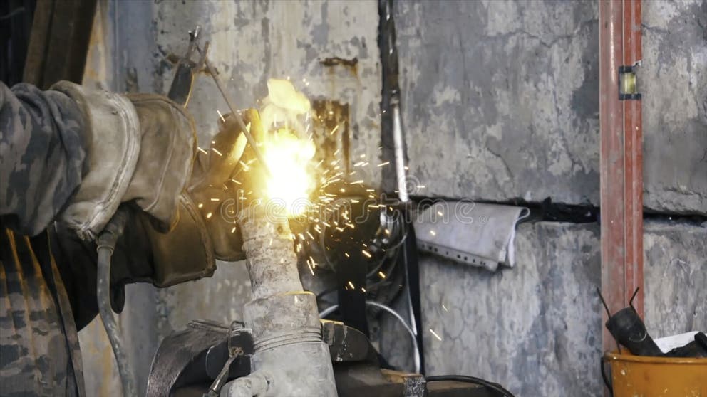 Welding Joints on the Copper Pipe. Frame. Close-up Stock Image - Image ...