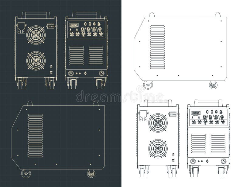 Welding machine drawings stock vector. Illustration of power - 250367616