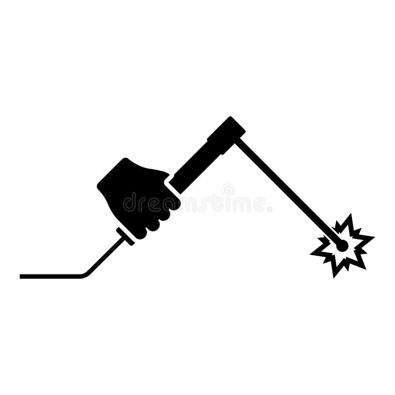 Welding Process Spark from Electrode with Torch Work and Tools Concept ...