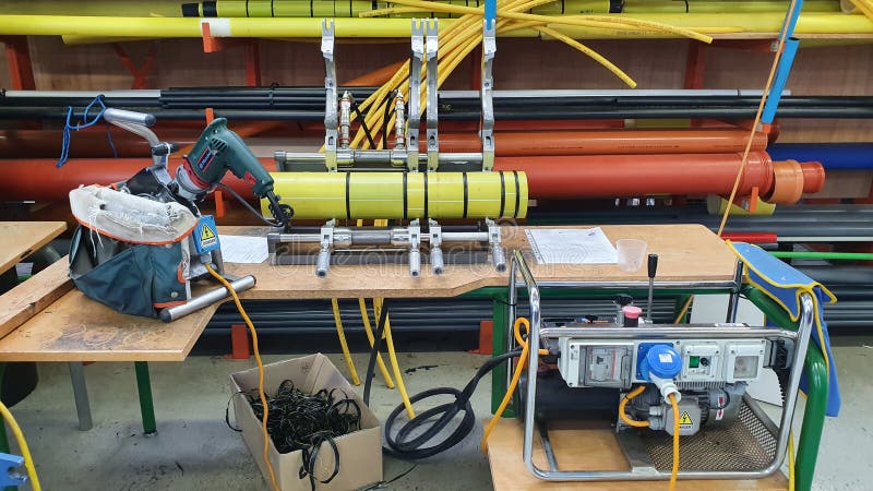 Welding Machine for Welding Peh Plastic Pipes Editorial Stock Image ...