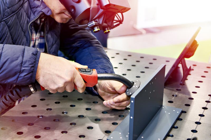 Welding Machine Simulator and Worker Stock Photo - Image of process ...