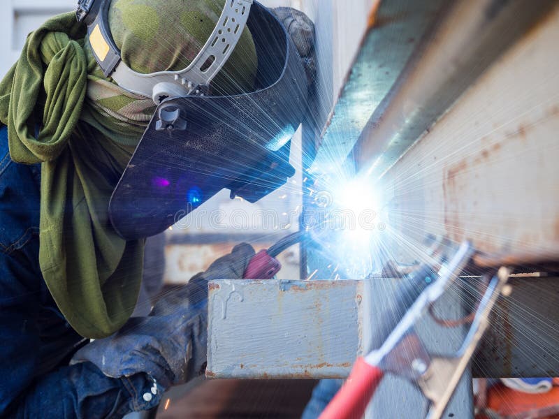 Welding Machine Structure ByMIG Welding Stock Image - Image of ...