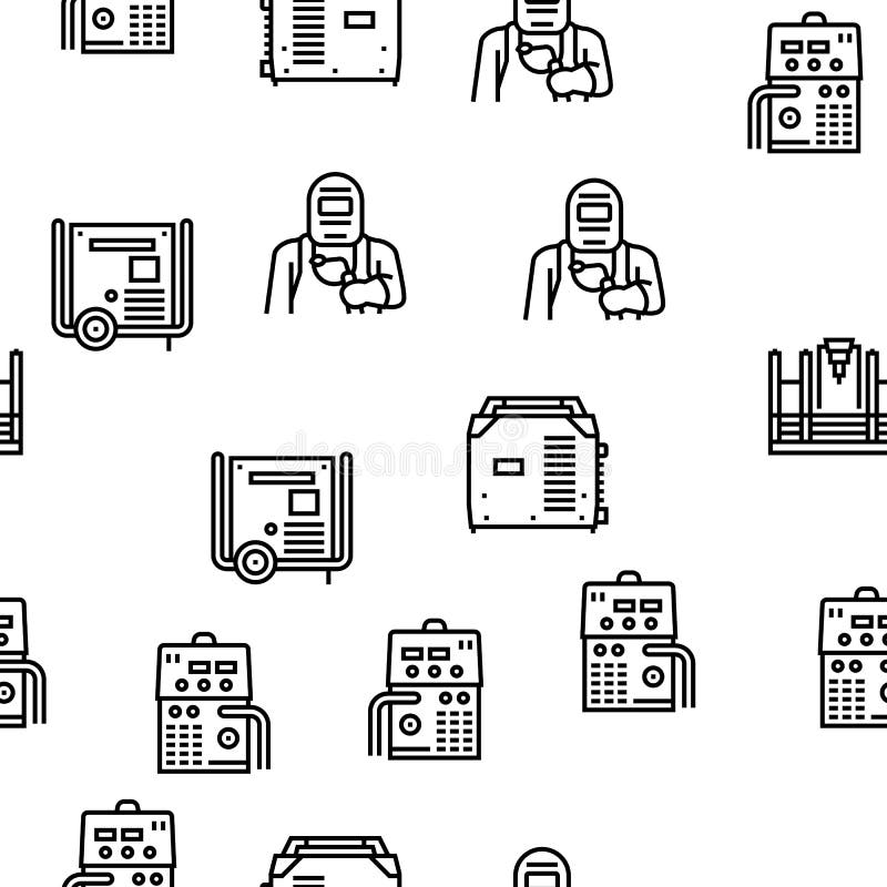Welding Machine Tool Vector Seamless Pattern Stock Vector ...