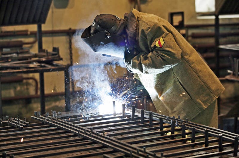 Welding man stock image. Image of equipment, construction - 23015733