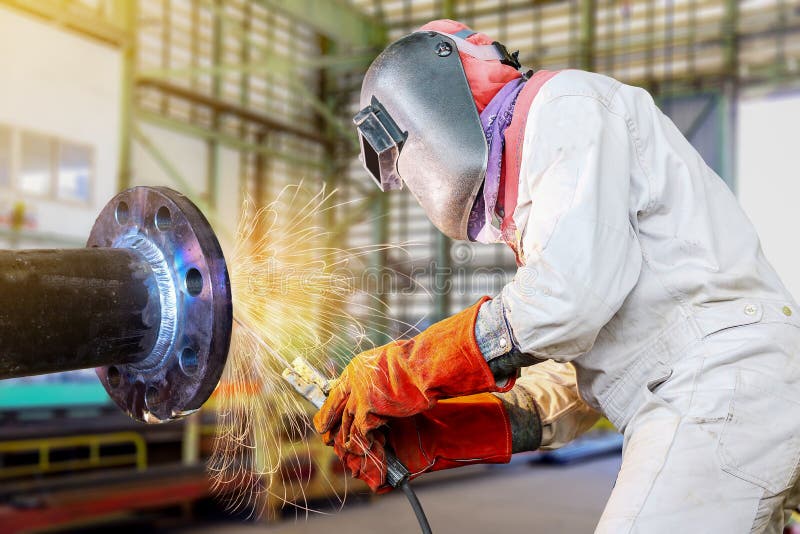 Welding man stock image. Image of metal, occupation - 104227121