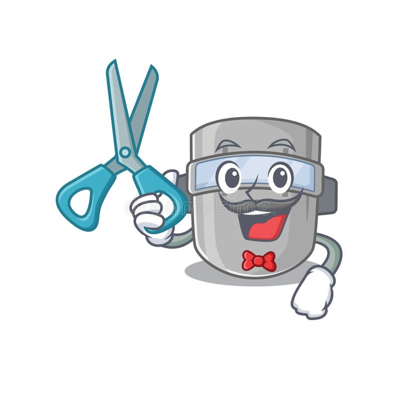 Welding Mask Caricature Character Speaking with Friends on Phone Stock ...