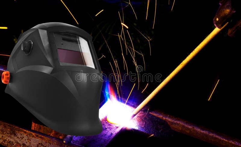 Welding Mask. Welding Equipment Over Arc-welding Process of Metal ...