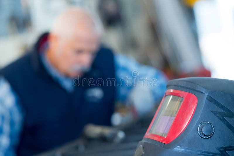 Welding mask in picture stock photo. Image of occupation - 259237448