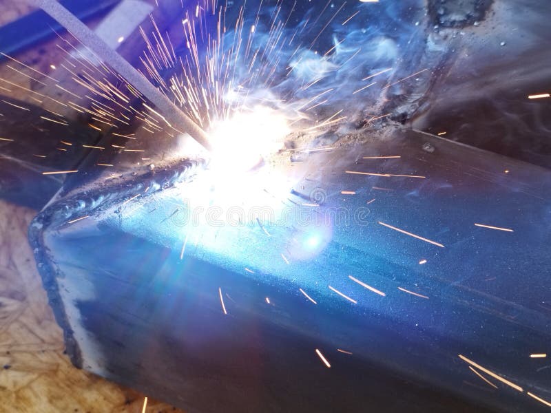 Welder Welding Joining Metal Close Up Stock Photo - Image of welding ...