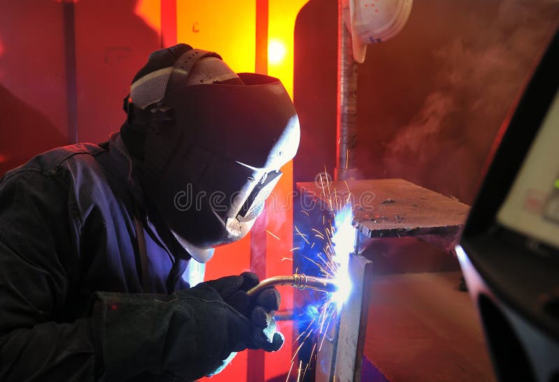 Welding with Mig-mag Method Stock Image - Image of skill, laborer: 18118657