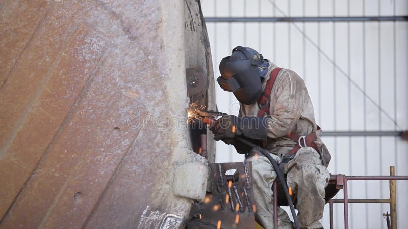 Welding in a Mining Industry Stock Video - Video of metal, mining: 89553151