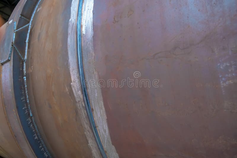 Welding of the Pipe is Performed by a Welding Column. Submerged Arc ...
