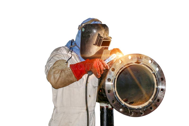 Welding pipe stock photo. Image of grinding, fire, background - 104309168