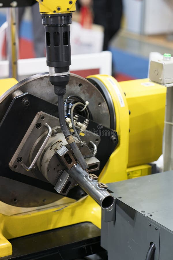 Welding Precision Part by Mig Welding Process Stock Image - Image of ...