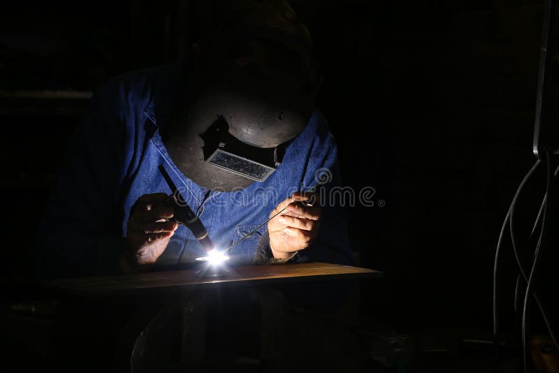 Welding in Process in Workshop Stock Photo - Image of cape, place ...