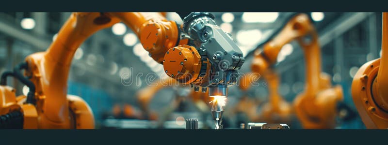 Welding Robotic Arm. Automation in Industry. Development of Artificial ...