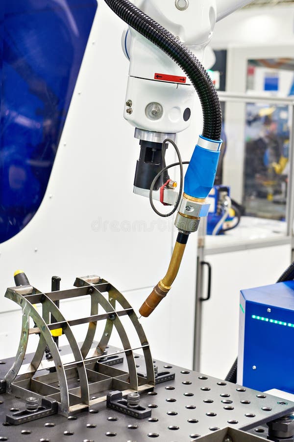 Welding Robotic Arm Industry Stock Image - Image of workstation ...