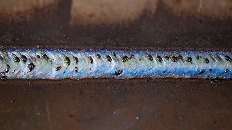 The Welding Seam is Made by a Semi-automatic Welding Machine. Welding ...