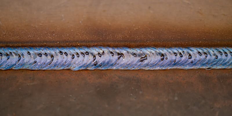 The Welding Seam is Made by a Semi-automatic Welding Machine. Welding ...