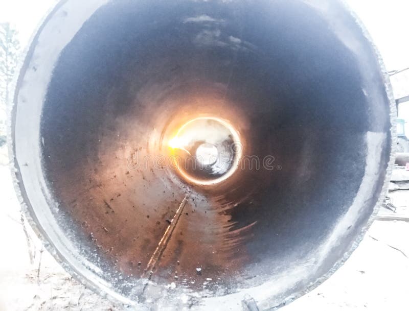 Welding Seam on the Pipeline. Technology of Welding Connections Stock ...