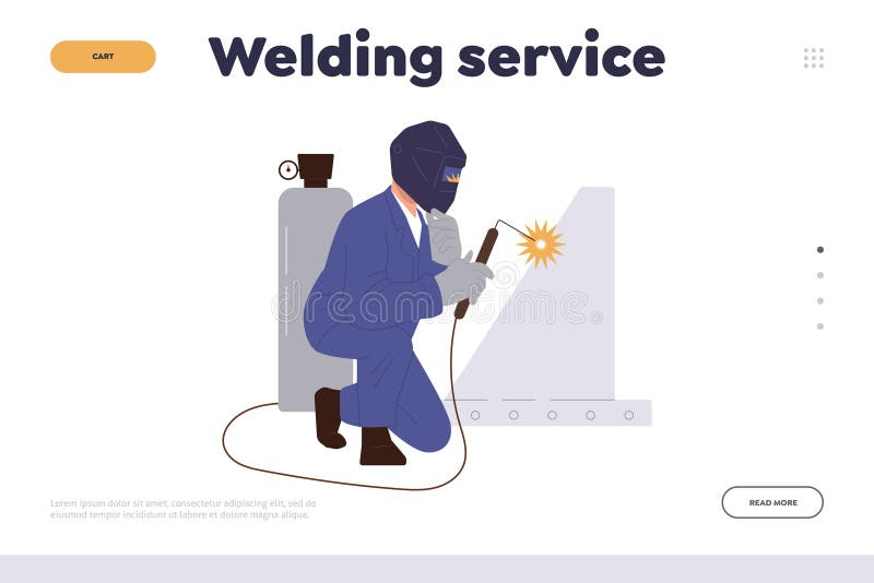 Welding Service of Professional Employee Worker Website Template Welder ...