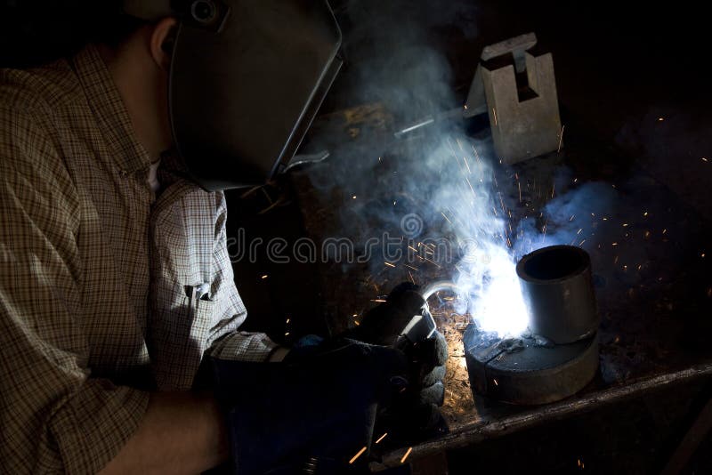 Welding side view stock photo. Image of welding, industrial - 13959446