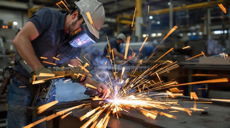 Welding Sparks the Art of Craftsmanship in Action with Expert Skills ...