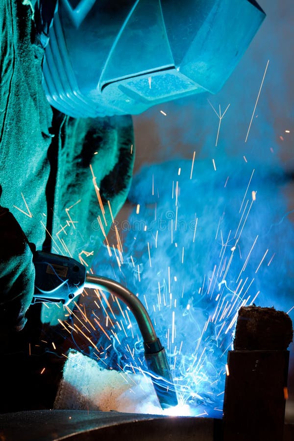 Industrial welding stock image. Image of worker, steel - 34987427