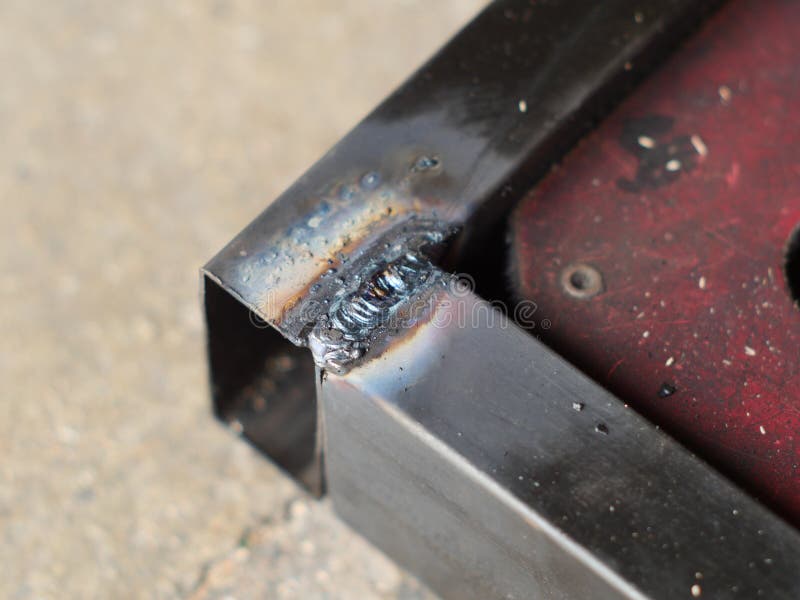 Welding Steel Square Tube. Texture of Steel Welding. Stock Image ...