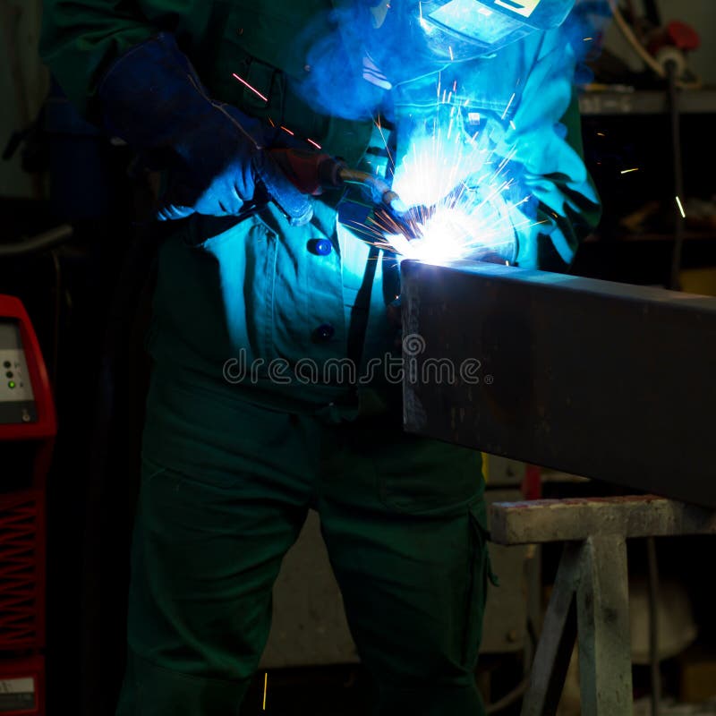 Welding steel structure stock photo. Image of electric - 30837498