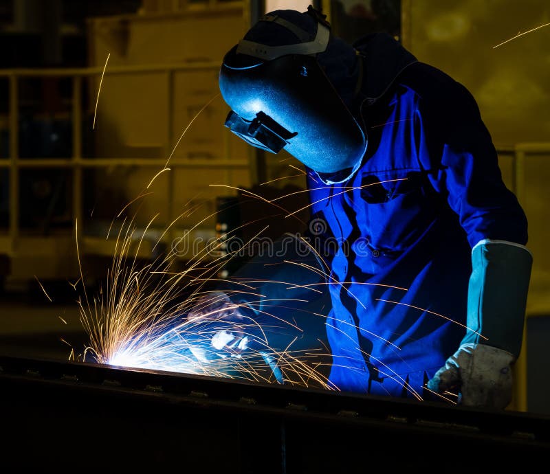 Welding steel stock image. Image of labor, spark, mask - 33047735