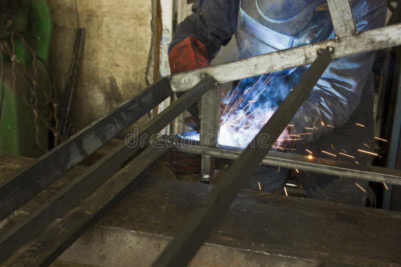 Welding steel structure stock image. Image of steel, helmet - 41907893