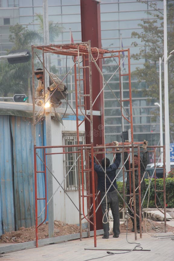 Welding Support of the Workers Editorial Image - Image of team, welding ...