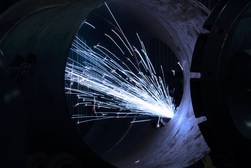 Welding of a tank stock photo. Image of plant, soldering - 4629232