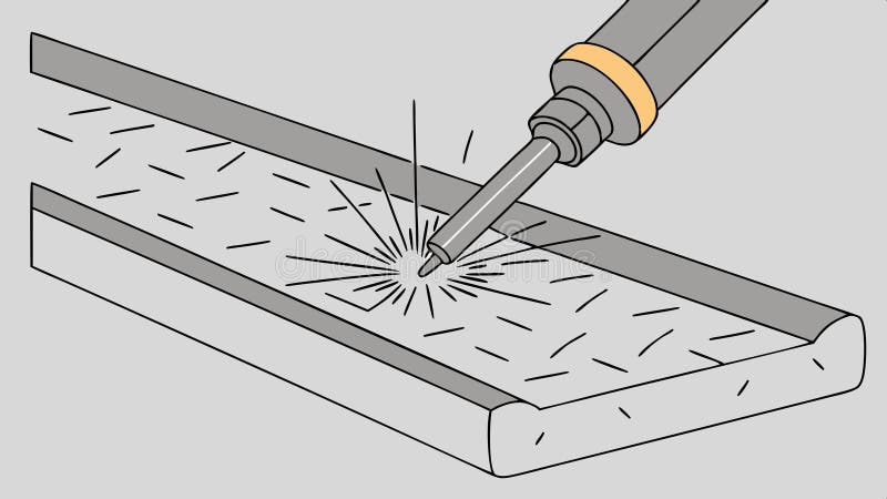 Welding Torch in Action, Industrial Tool with Sparks and Metal Work ...
