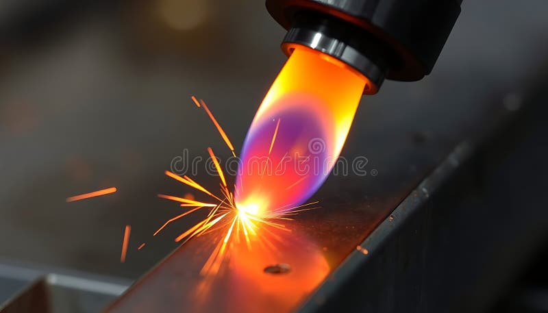 Welding Torch Flame, Industrial Process and Metalwork Craftsmanship ...