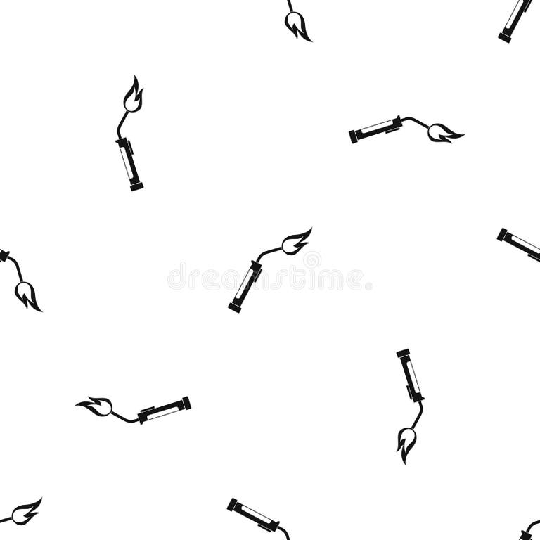 Welding Torch Pattern Seamless Black Stock Vector - Illustration of ...