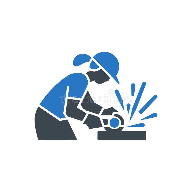 Welding Tradesperson Worker Icon Stock Vector - Illustration of ...