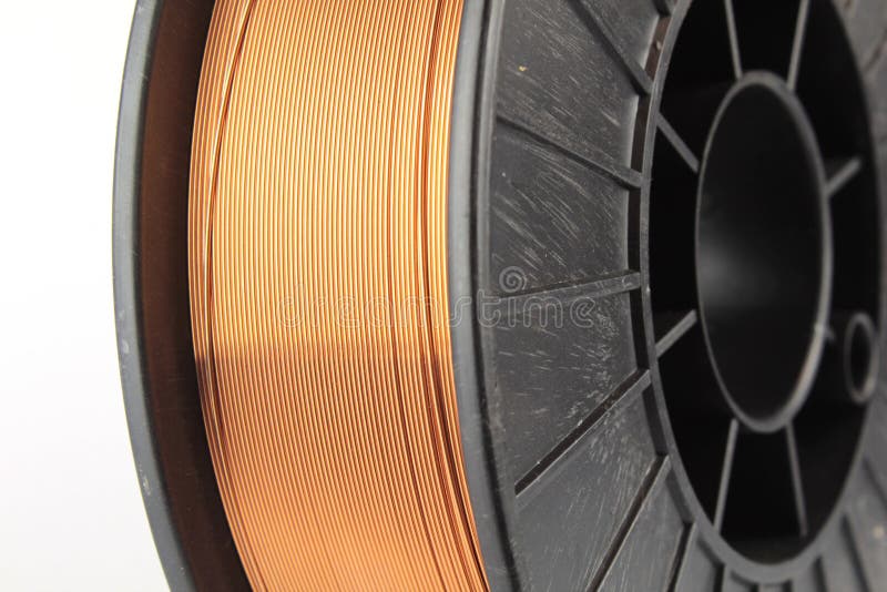 Welding Wire on a Coil for a Semi-automatic Swirl Stock Image - Image ...