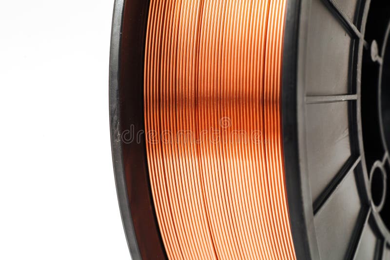 Welding Wire Spool on a White Background Stock Image - Image of tool ...