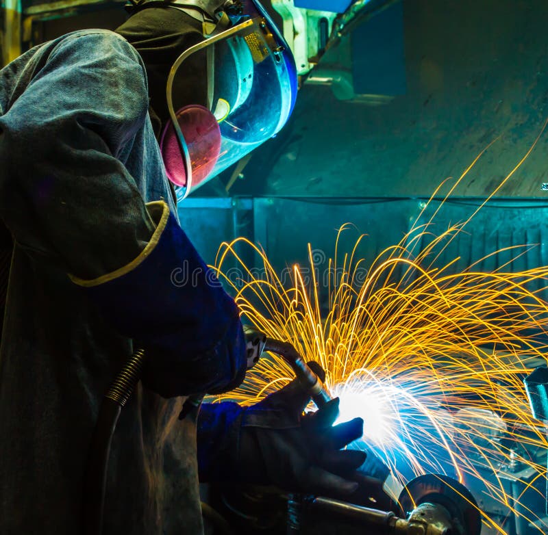 Welding work. stock image. Image of construction, metalwork - 68218579