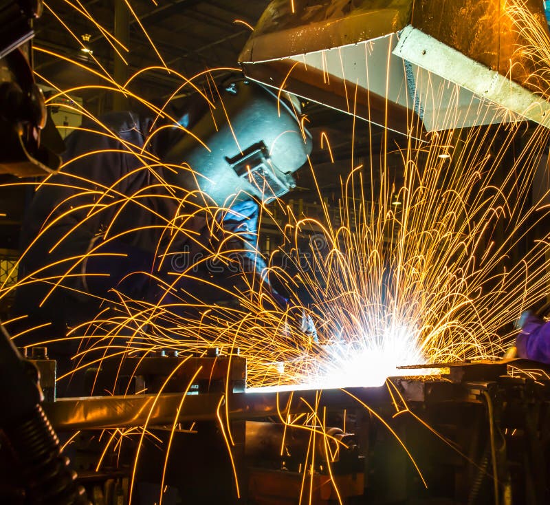 Welding work. stock photo. Image of production, flash - 68743172