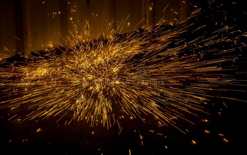 Welding work stock photo. Image of fire, darkness, lighting - 95751254