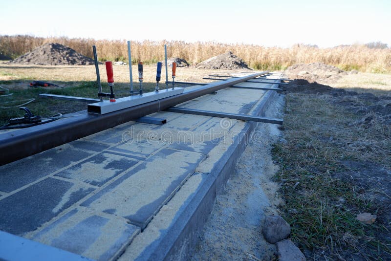 Welding Work. Welding of the Guide Profile of Sliding Gates. Gate ...