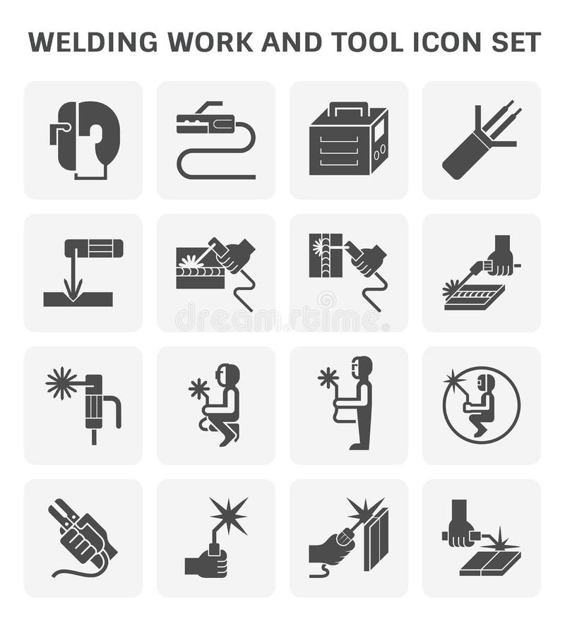 Welding work icon stock vector. Illustration of engineer - 159440232