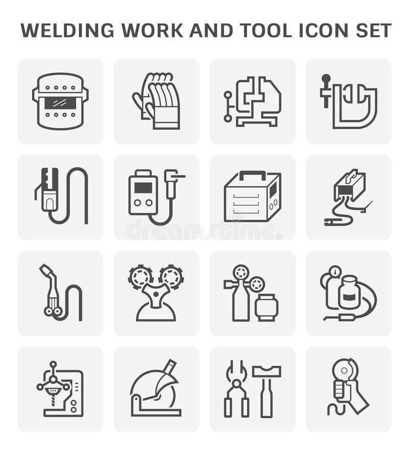 Welding work icon stock vector. Illustration of gloves - 157062618