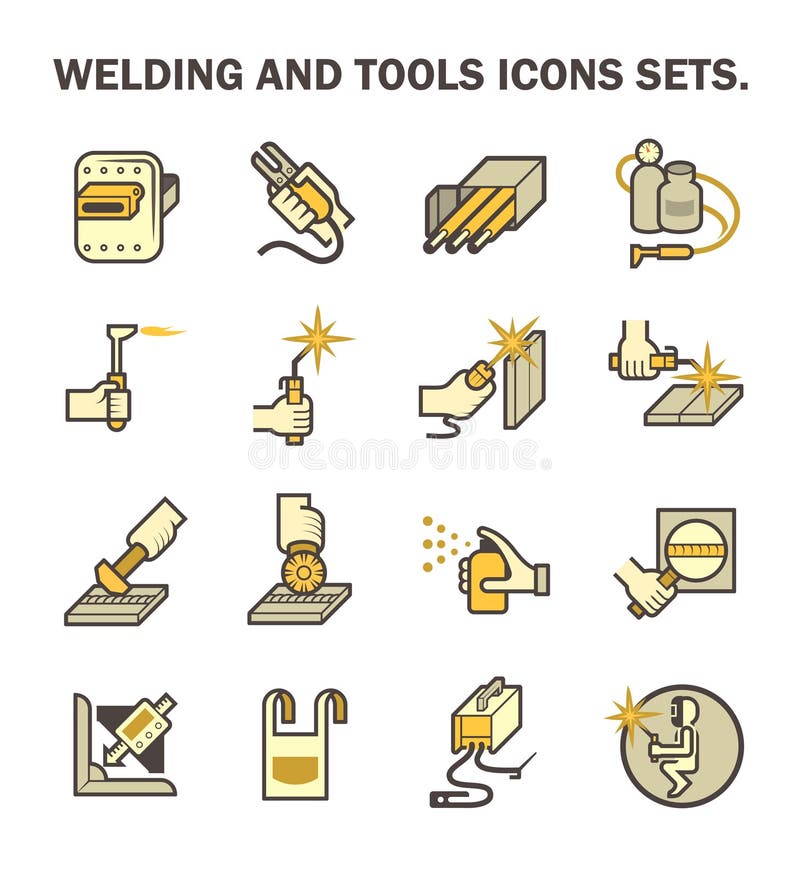Welding work icon stock vector. Illustration of laborer - 100097341