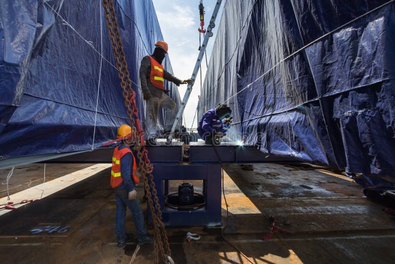 Welding work editorial photo. Image of industrial, natural - 59863411