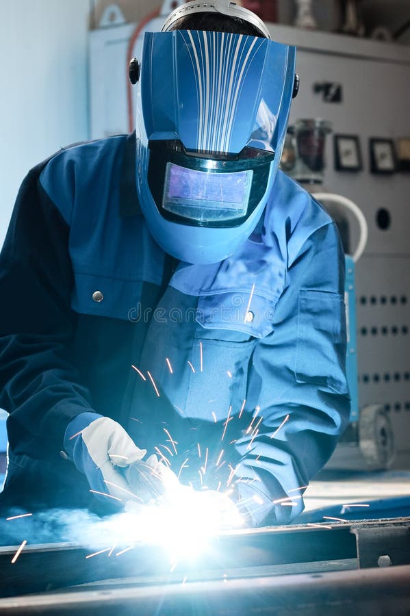 Welding work stock photo. Image of production, steel - 40342006
