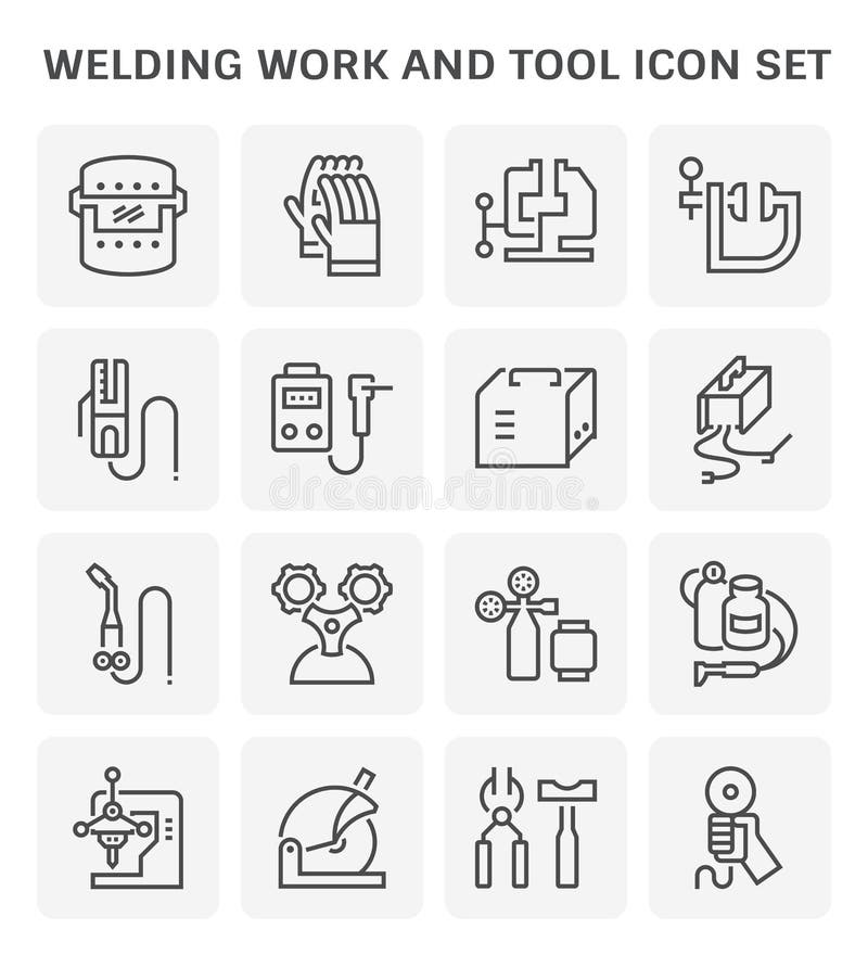 Welding work icon stock vector. Illustration of protection - 160689938